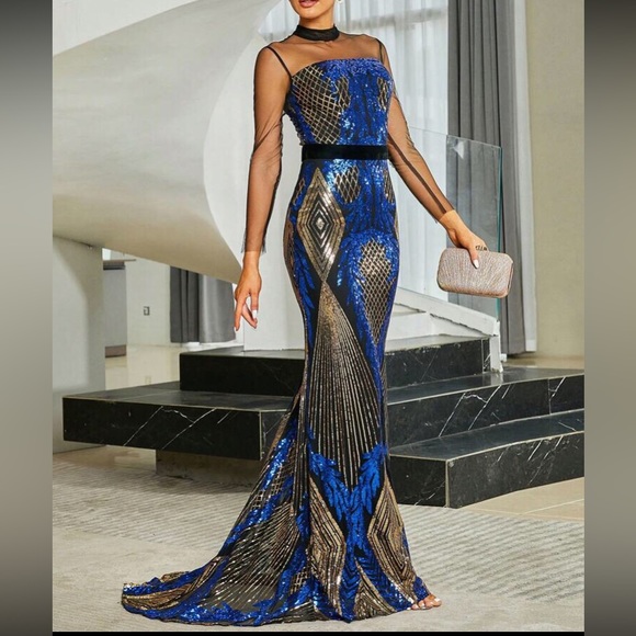 Dresses | Luxe Mermaid Hem Party Formal Prom Gown Dress | Poshmark